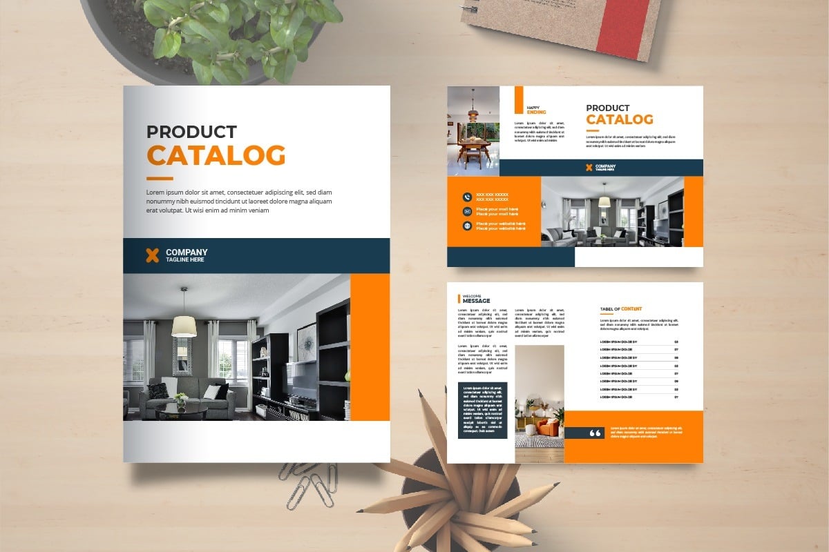 Product catalog design or product catalogue template, Company product ...