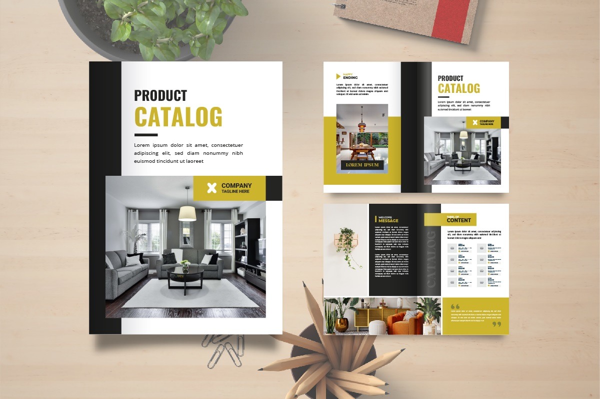 Product catalog design or product catalogue vector, Company product ...