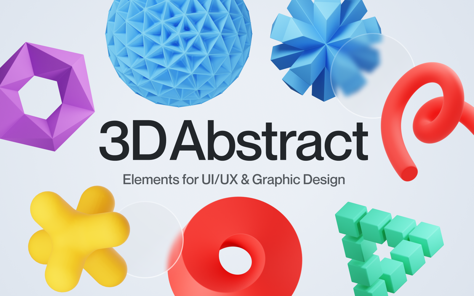 Shapely - Abstract Shape 3D Icon Set - TemplateMonster