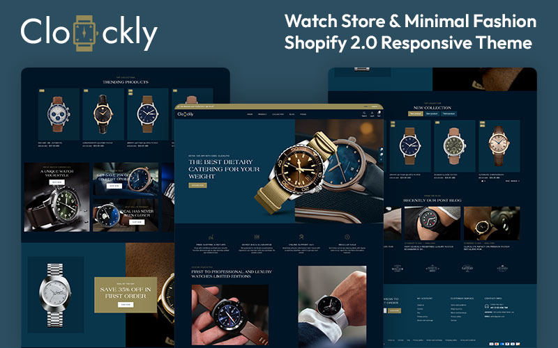 Clockly - Smart Watch Store & Minimal Fashion Shopify 2.0 Responsive Theme