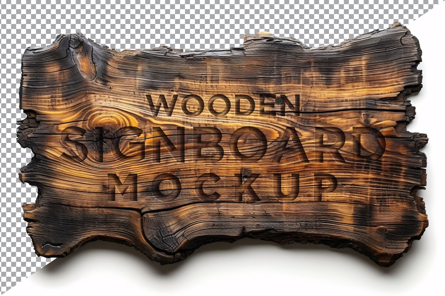 Vintage Wooden Signage Mockup Template 12 - TemplateMonster