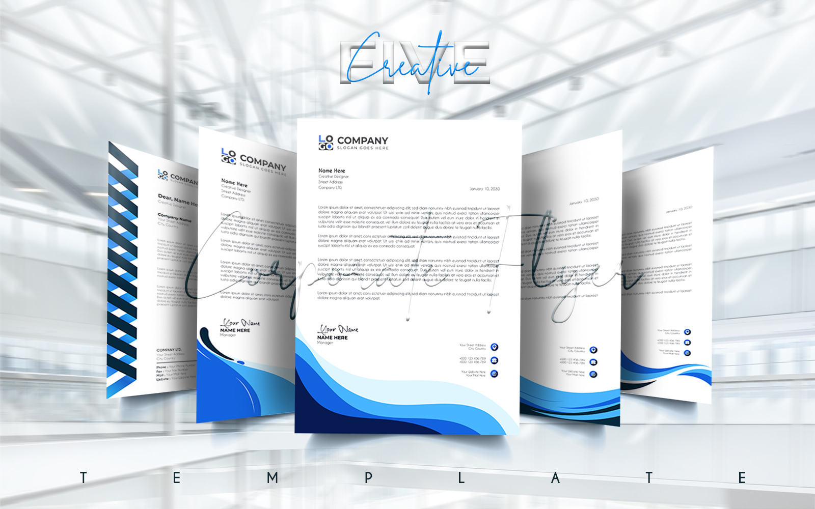 Modern Office Letter Head Template. #399462 - TemplateMonster