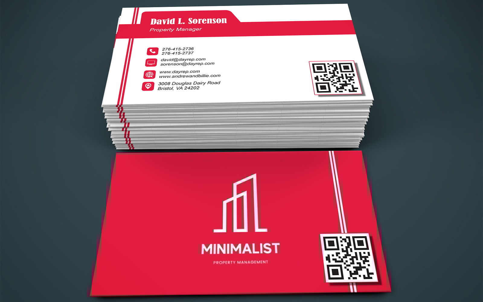 Sleek Executive Visiting Card Templates - TemplateMonster