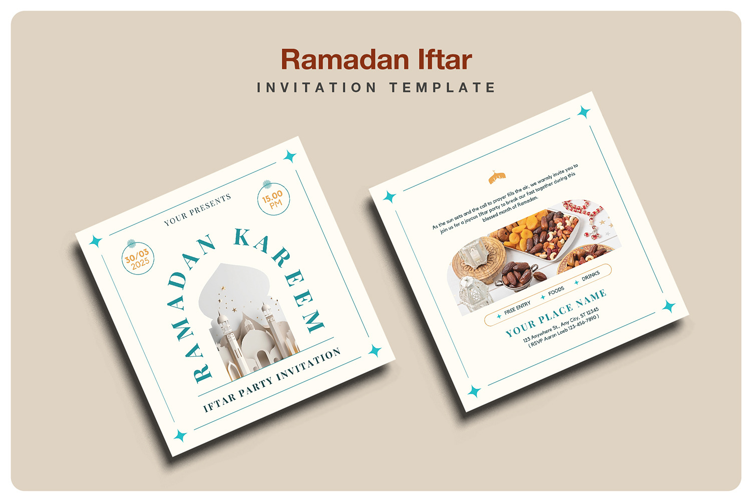 Ramadan Iftar Invitation Template #401535 - TemplateMonster