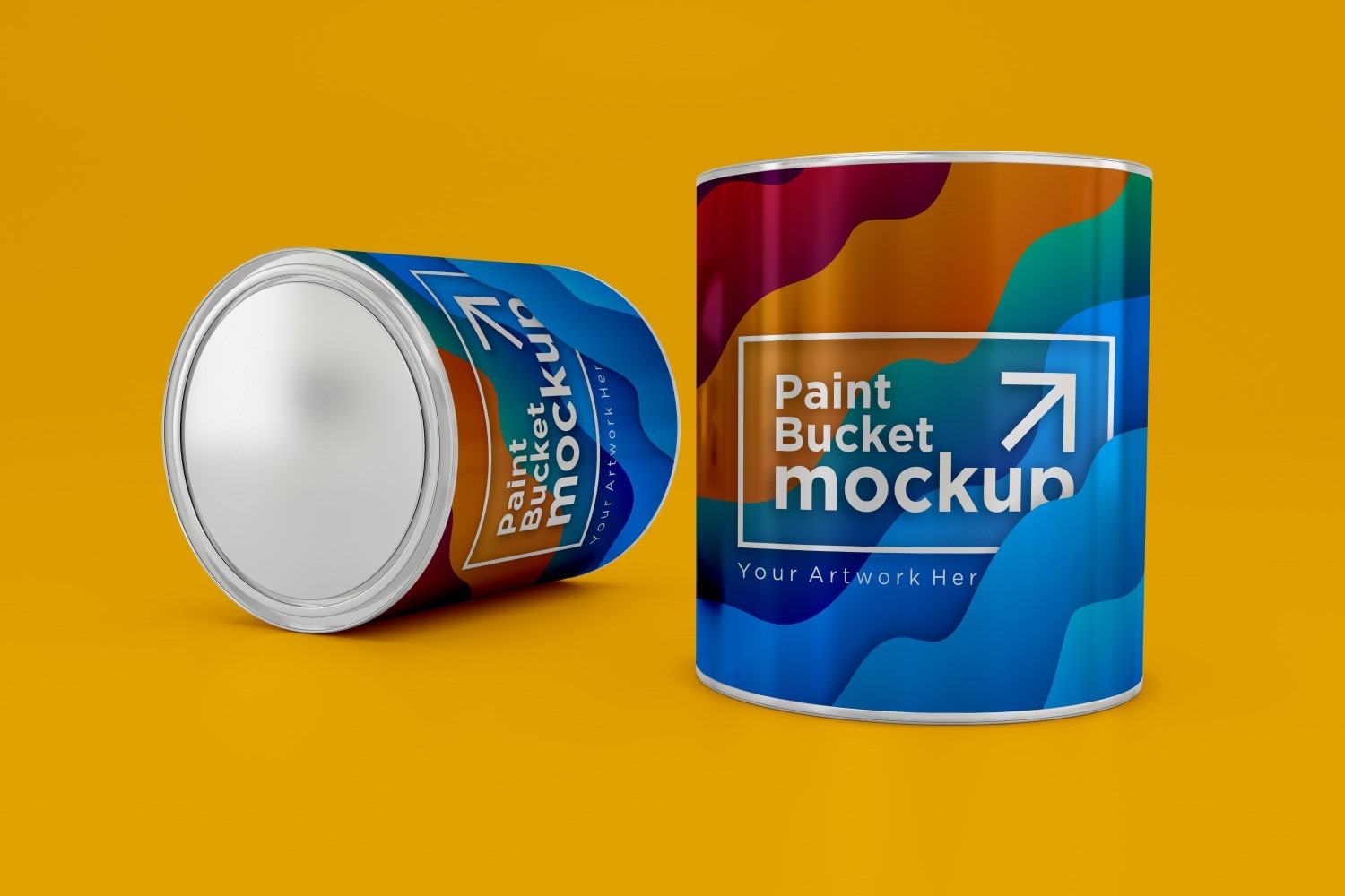 Steel Paint Bucket Container packaging mockup 03