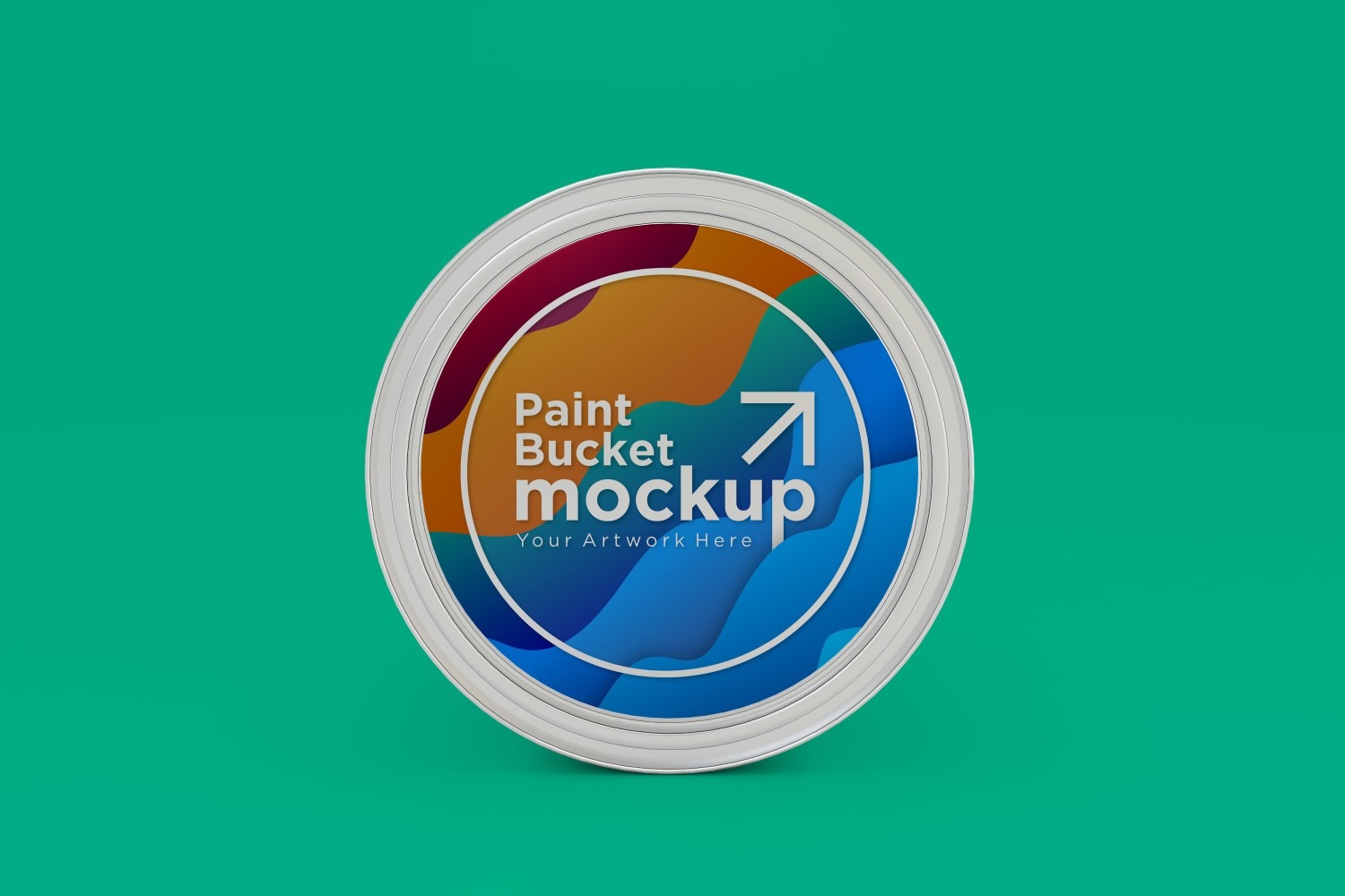 Steel Paint Bucket Container packaging mockup 11
