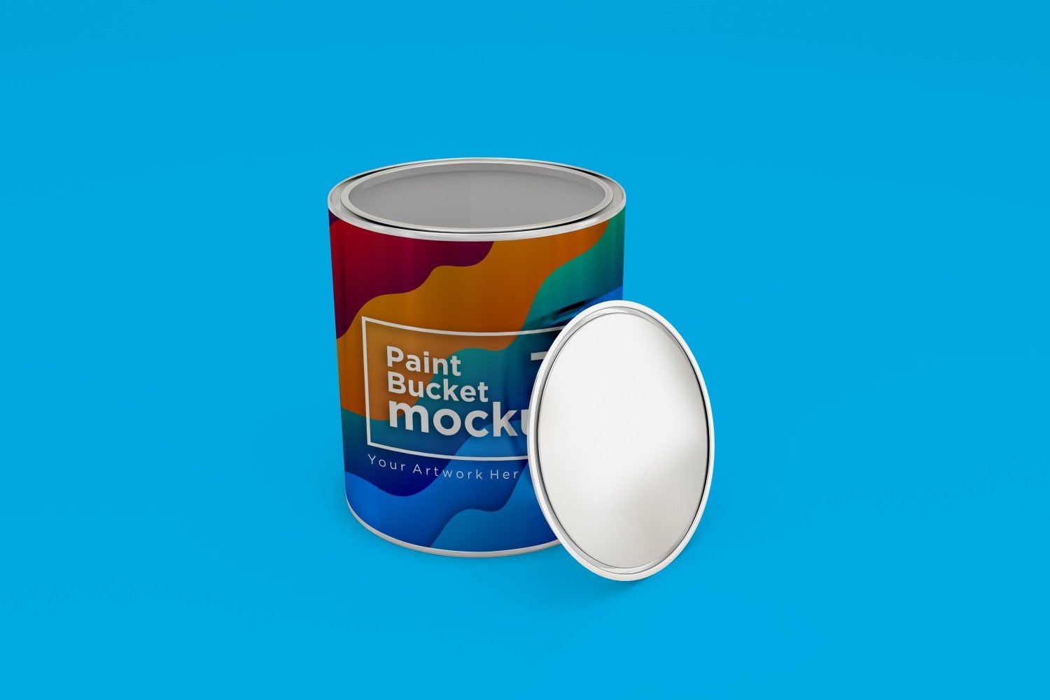 Steel Paint Bucket Container packaging mockup 28
