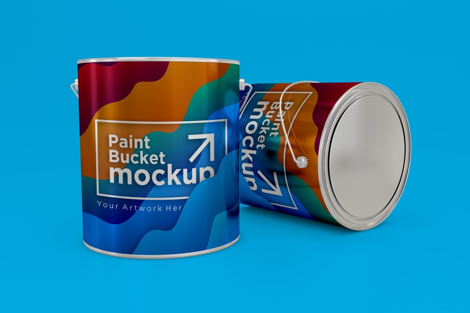 Steel Paint Bucket Container packaging mockup 43