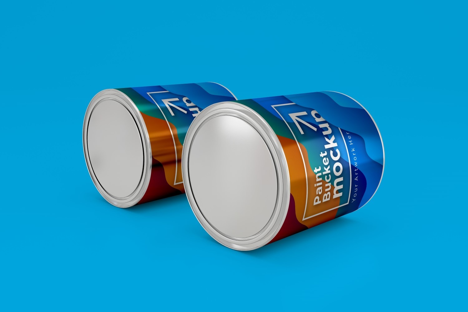 Steel Paint Bucket Container packaging mockup 19