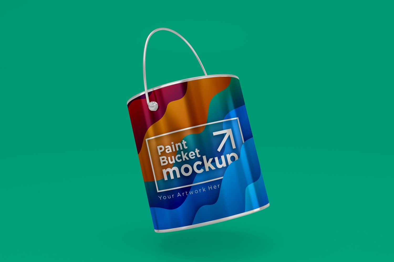Steel Paint Bucket Container packaging mockup 47