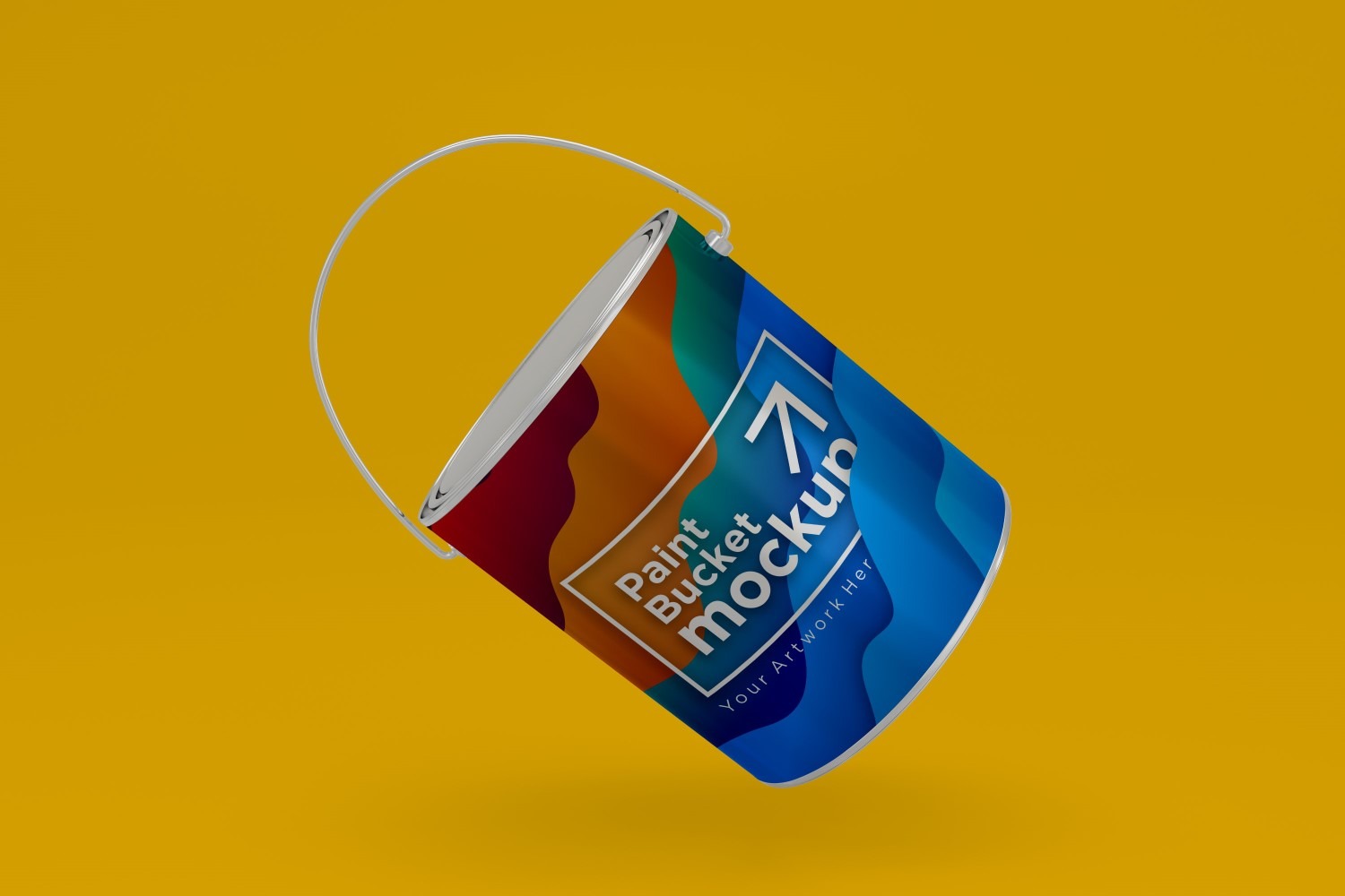 Steel Paint Bucket Container packaging mockup 48