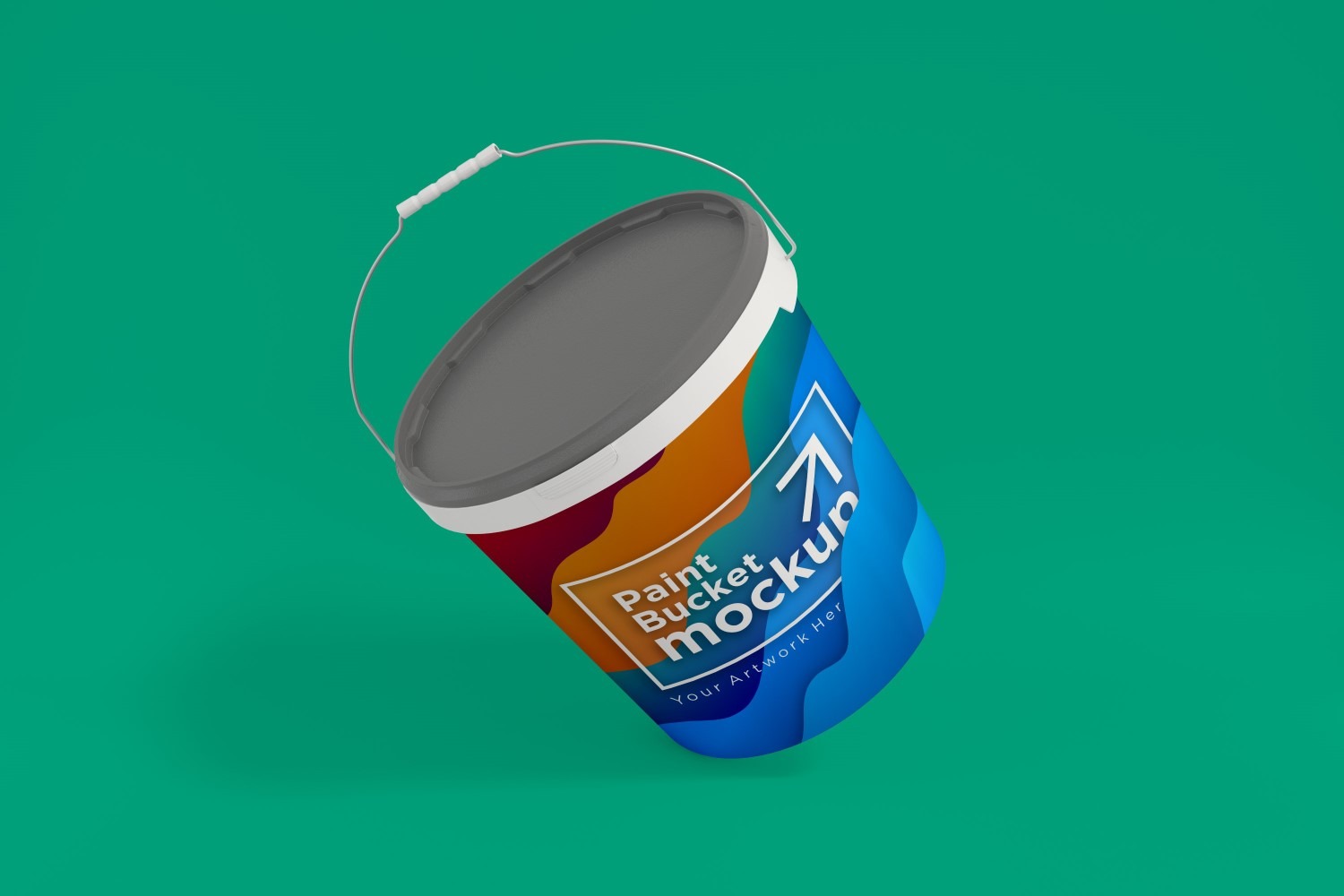 Plastic Paint Bucket Container packaging mockup 11
