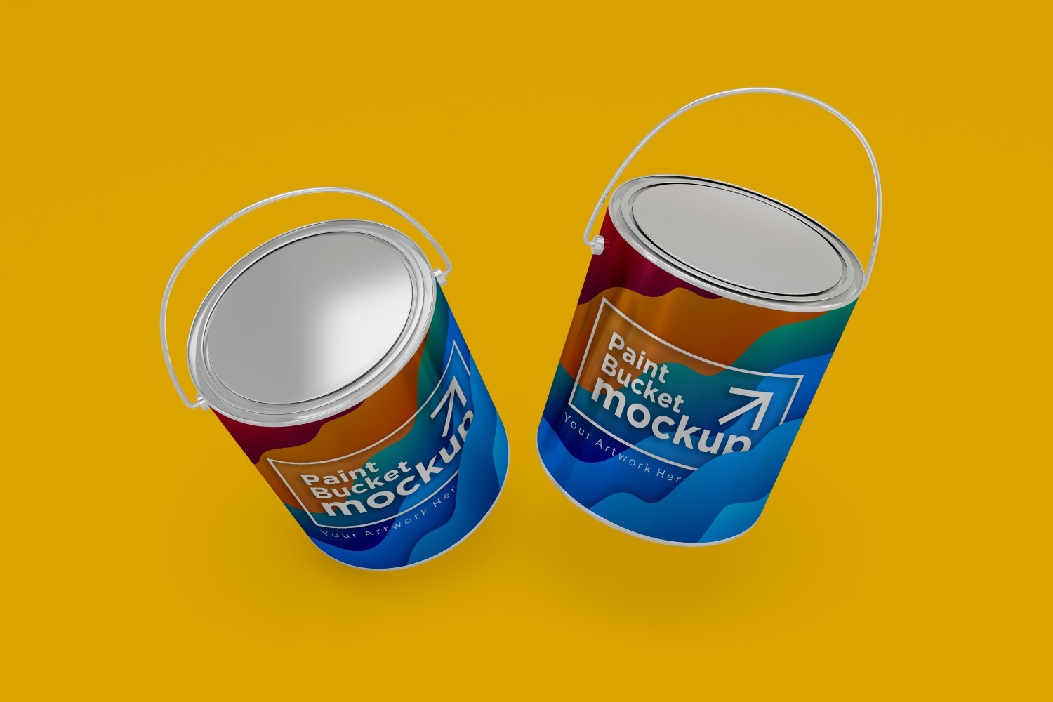 Steel Paint Bucket Container packaging mockup 51