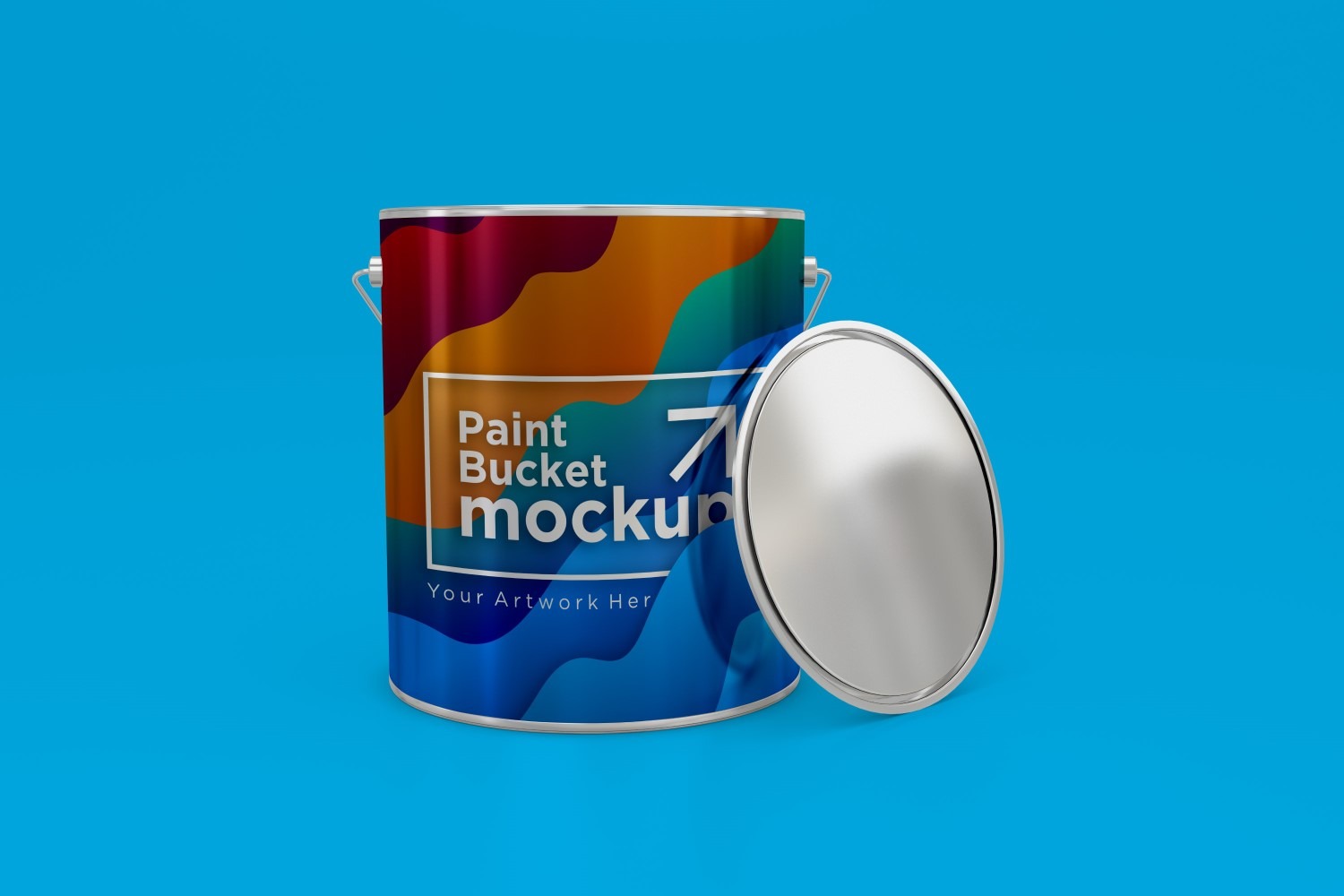 Steel Paint Bucket Container packaging mockup 52