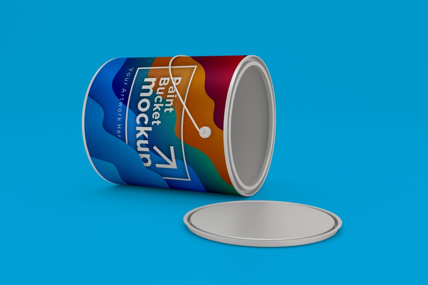 Steel Paint Bucket Container packaging mockup 55