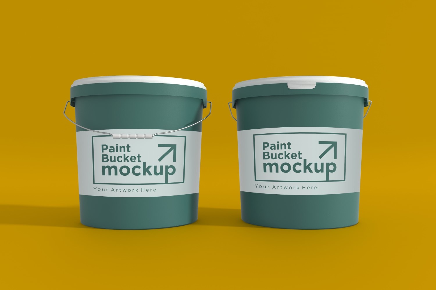 Plastic Paint Bucket Container packaging mockup 23