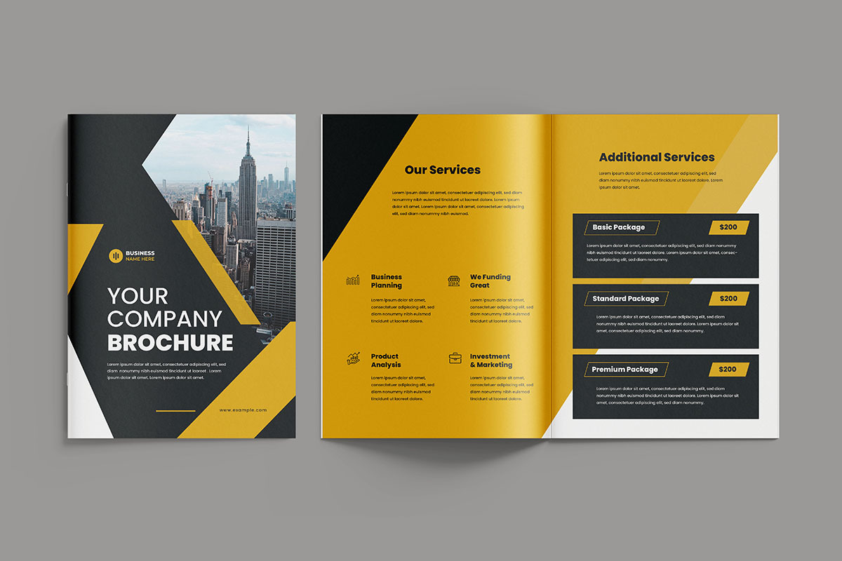 Professional Brochure template and Company Brochure Design