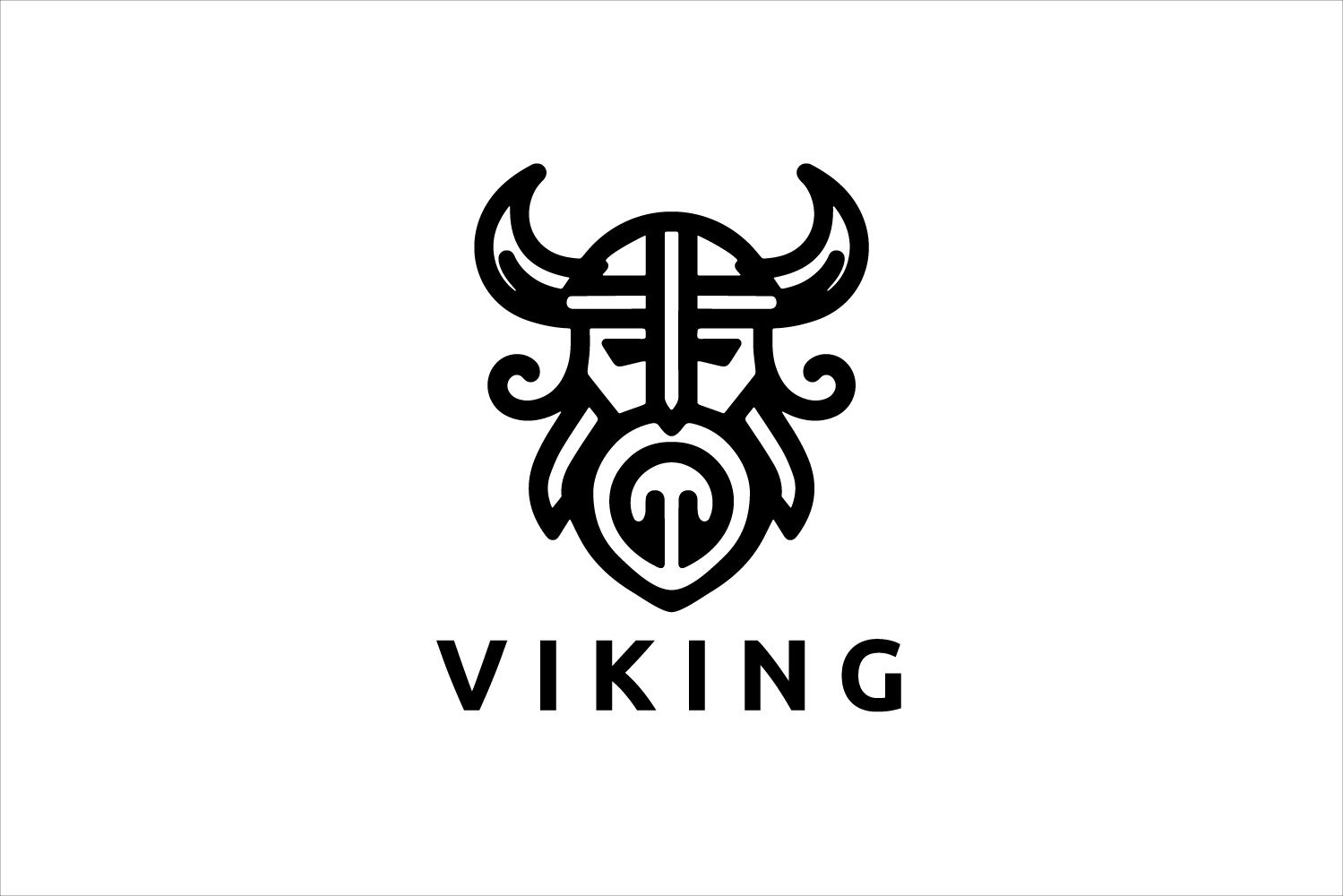 Modern Viking Head Logo Design #404533 - TemplateMonster