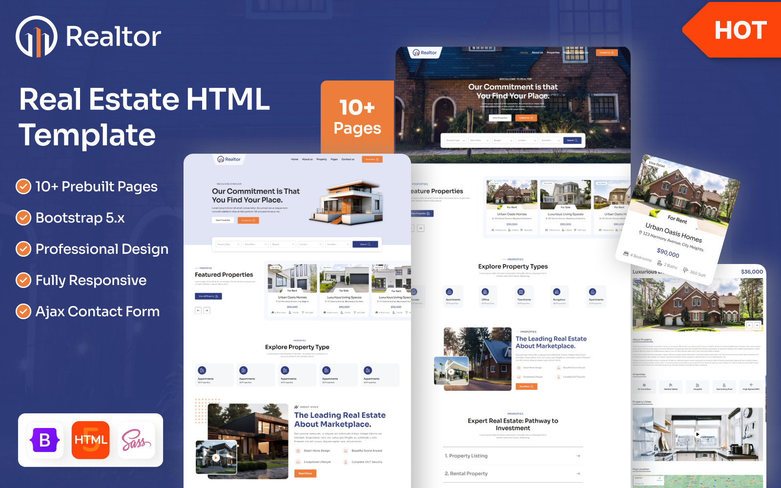 Realtor - Real Estate Agency Bootstrap HTML5 Website Template