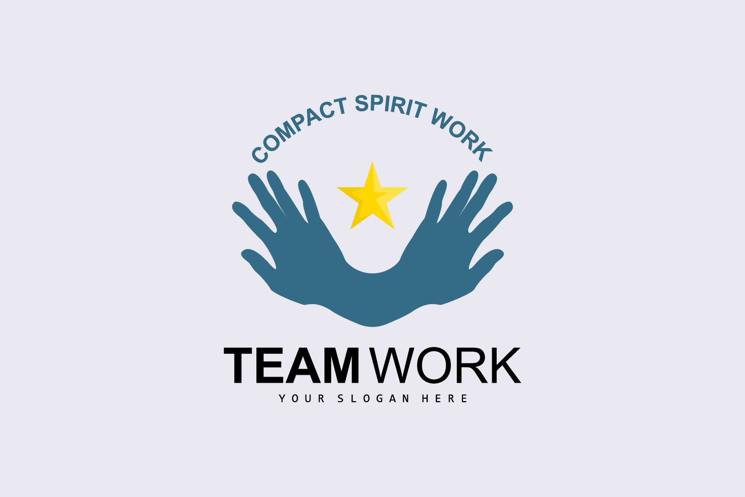 Hand Logo Teamwork Vector Company DesignV11