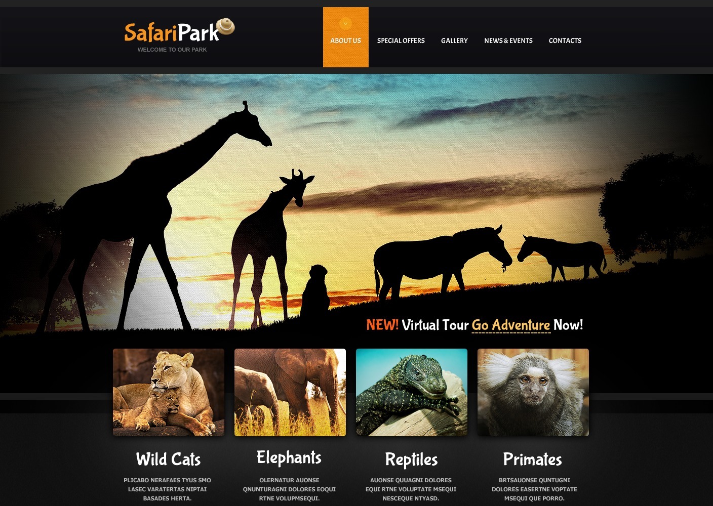Zoo Website Template #40768 - TemplateMonster