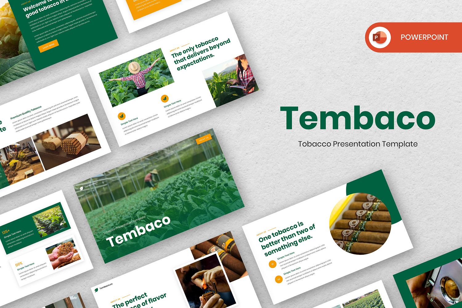 Tembaco - Tobacco PowerPoint Template - TemplateMonster