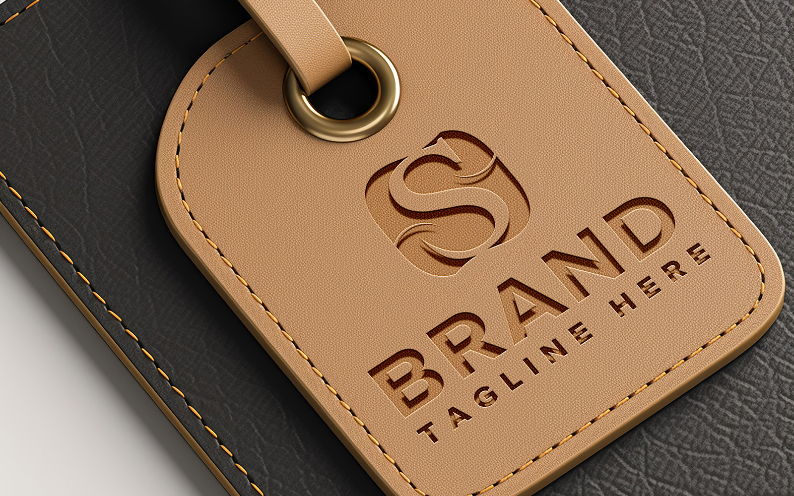Label tag luxury brand mockup design psd - TemplateMonster