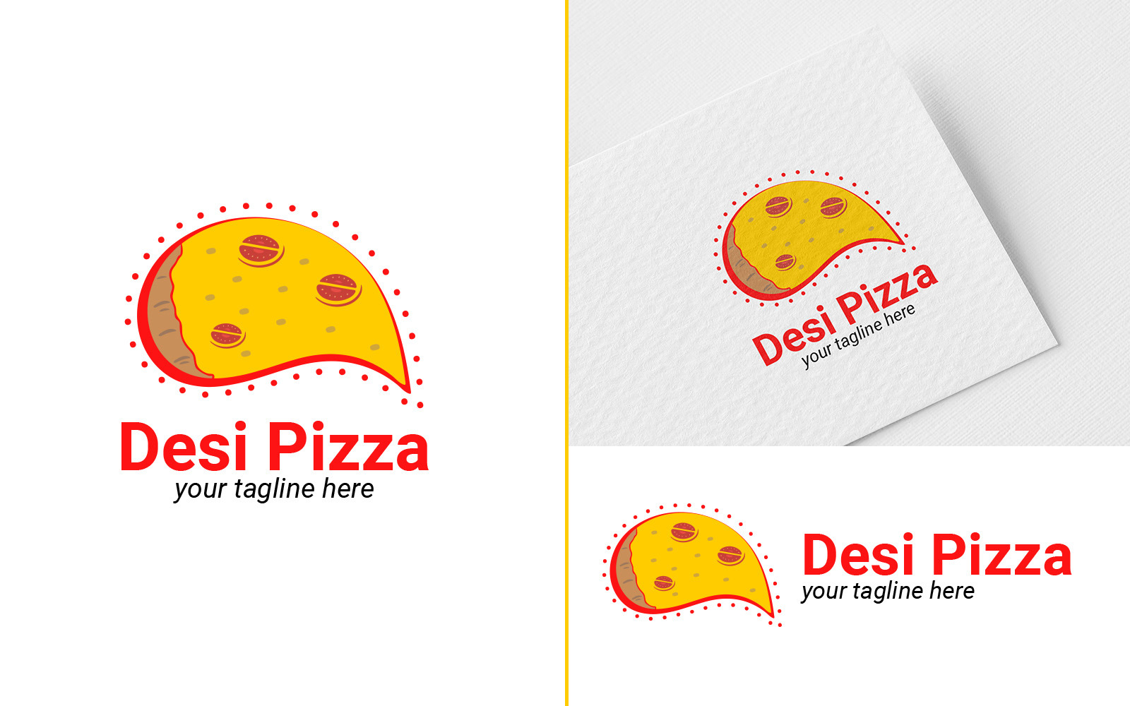 Creative pizza logo design #409703 - TemplateMonster