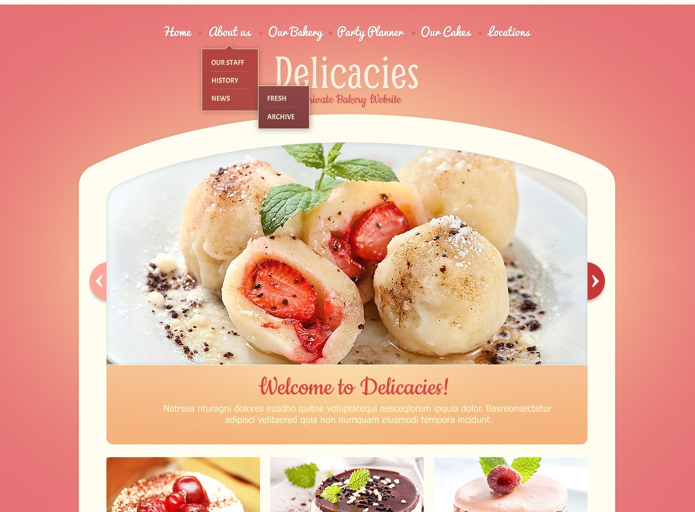 Bakery Website Template #41055 - TemplateMonster