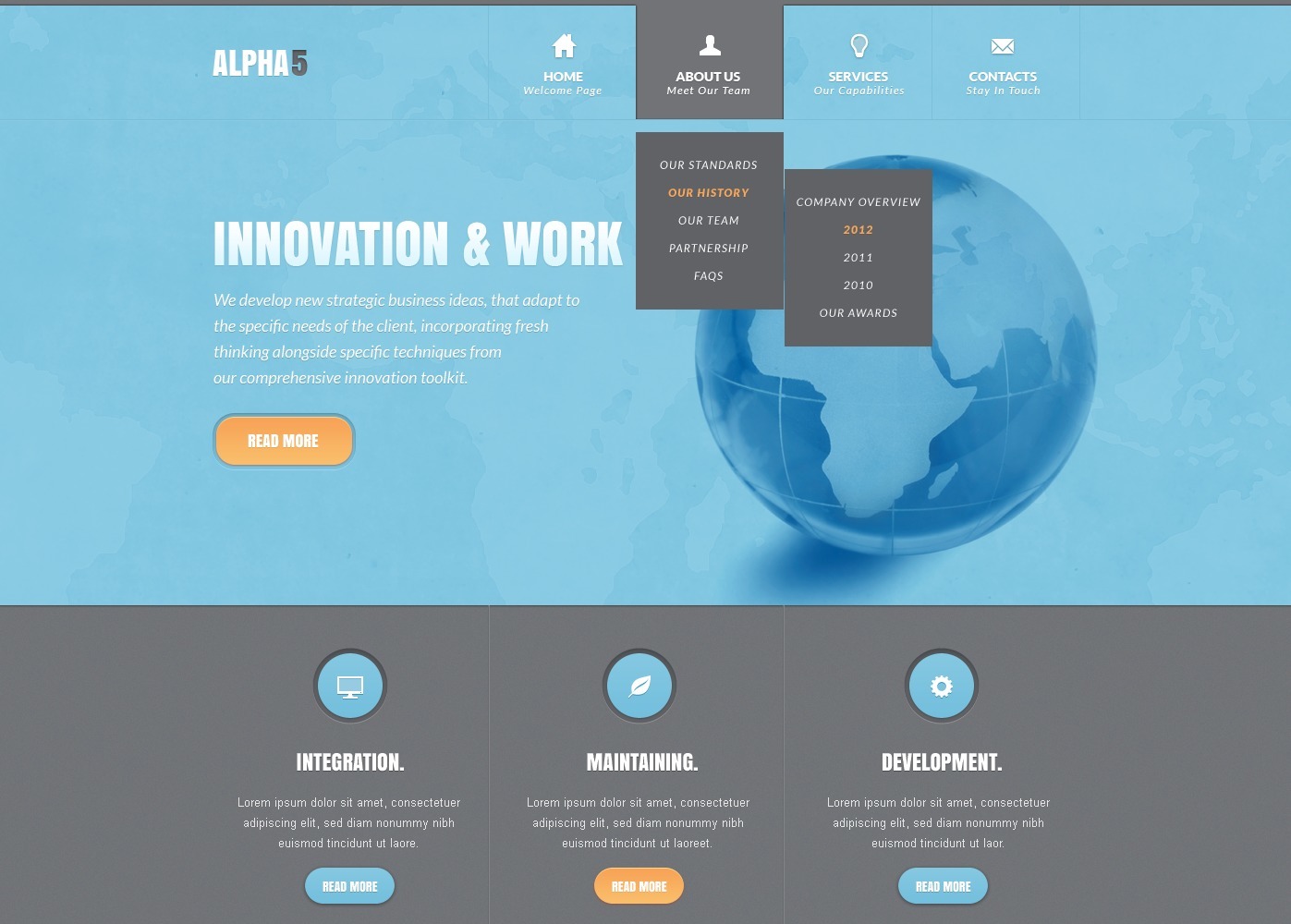 Modèle de site Web informatique #41136 - TemplateMonster