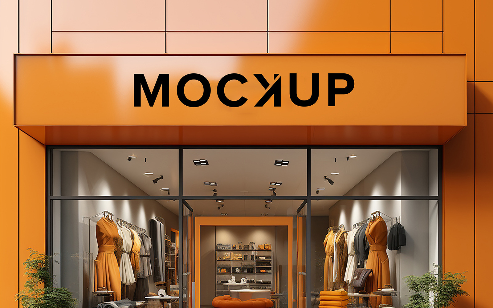 Clothing storefront logo mockup #413202 - TemplateMonster
