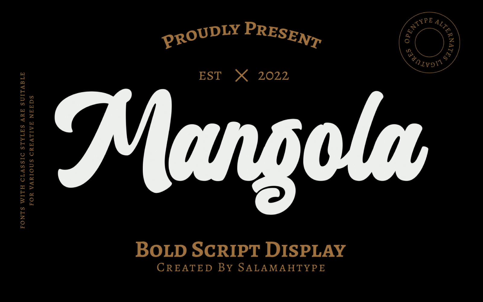Mangola - Bold Script Font #413726 - TemplateMonster