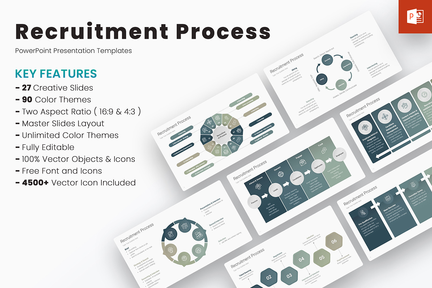 Recruitment Process PowerPoint Templates - TemplateMonster