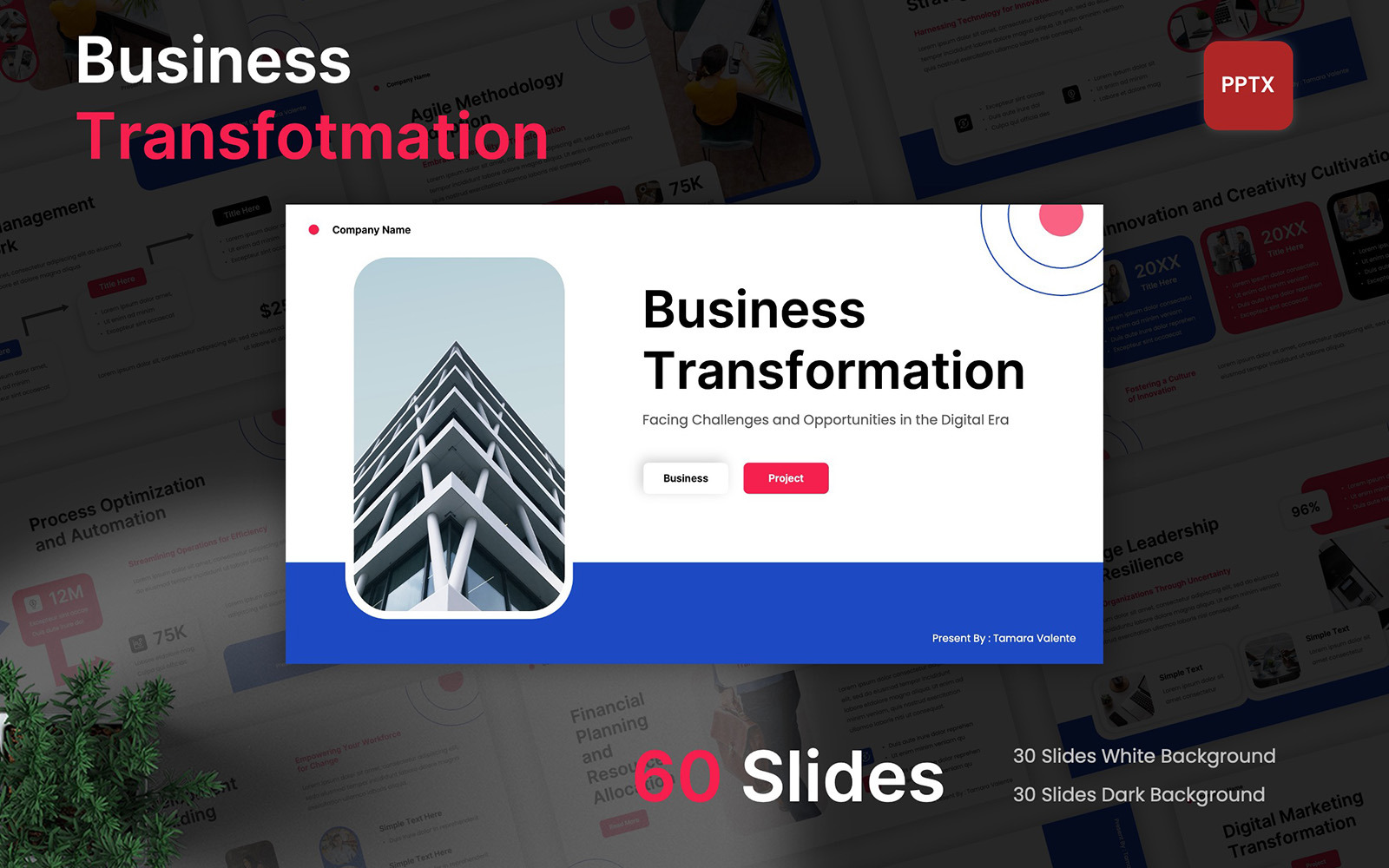 Business Transformation PowerPoint Template - TemplateMonster
