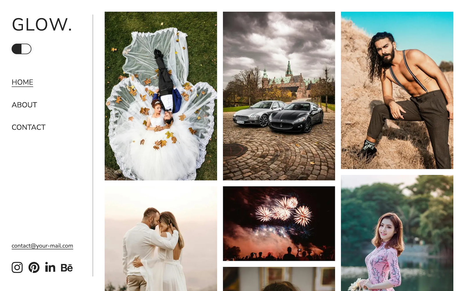 Glow Template - Minimalist Photography HTML Template Made From Scratch