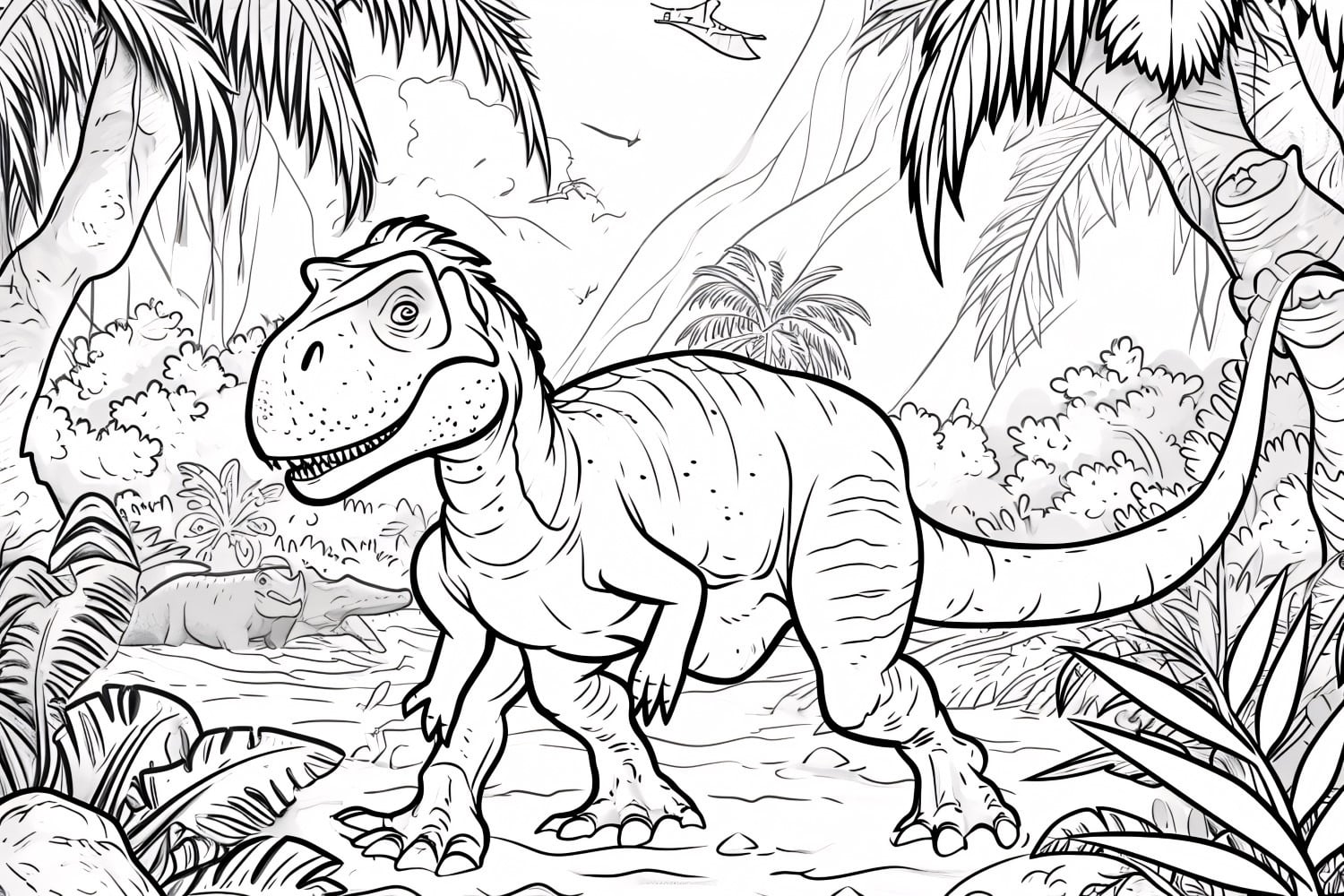 Desenhos de Dinossauro Alossauro para colorir 2
