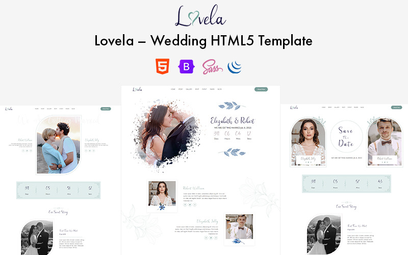 Lovela – Wedding HTML5 Template #419708 - TemplateMonster