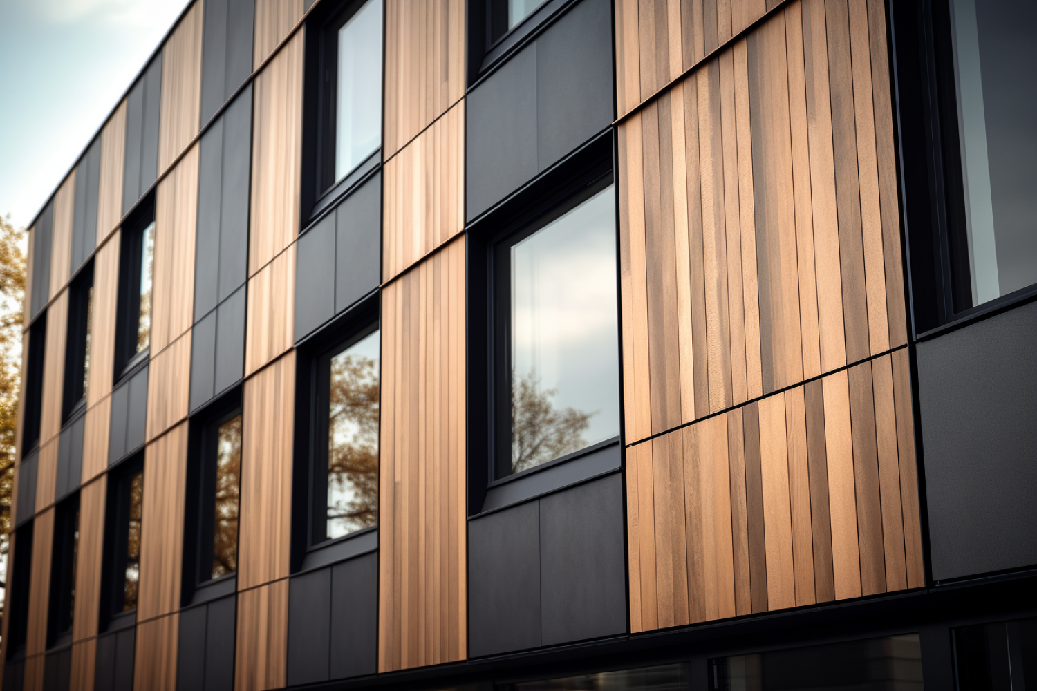 Commercial Wooden Cladding wall Fascia Logo Signage Mockup 329