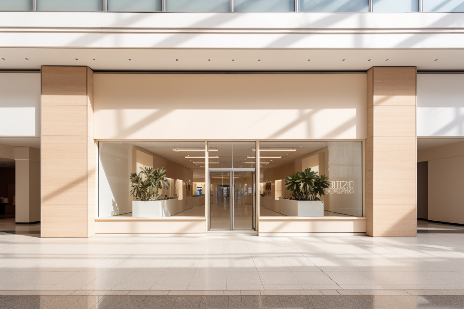 Commercial Aluminium Building Fascia Logo Signage Mockup 417