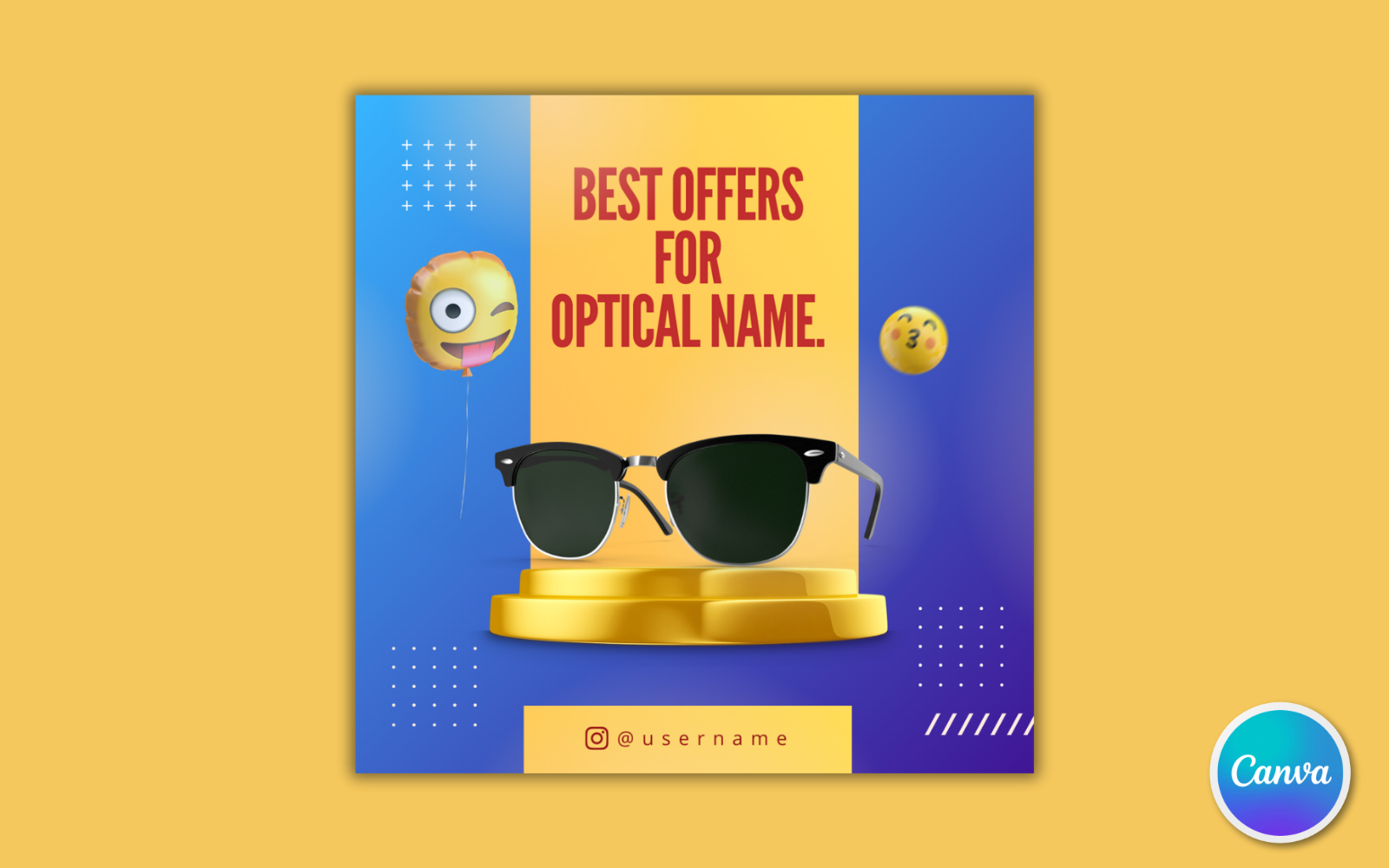 Optometrist Social Media Template 15 - Fully Editable in Canva