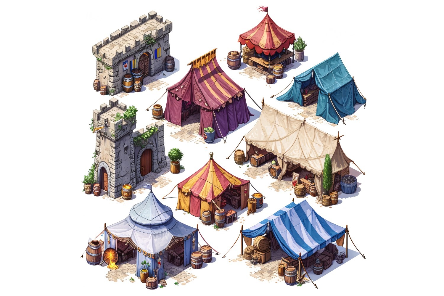 Large Marketplace Set of Video Games Assets Sprite Sheet 6