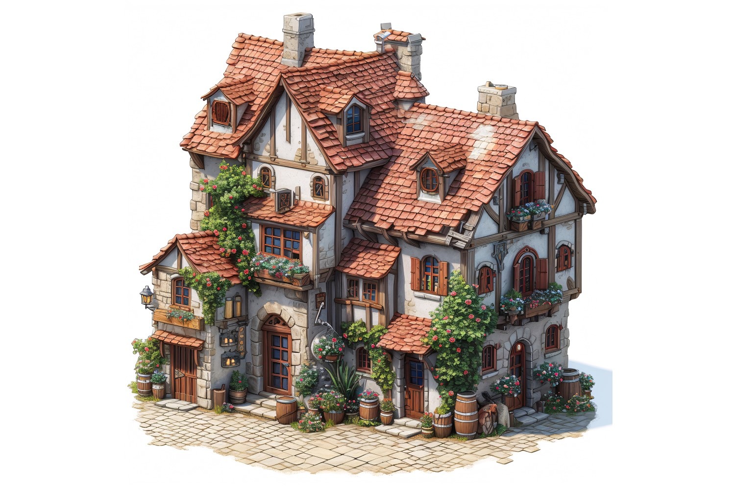 Medieval Barracks Set of Video Games Assets Sprite Sheet 1