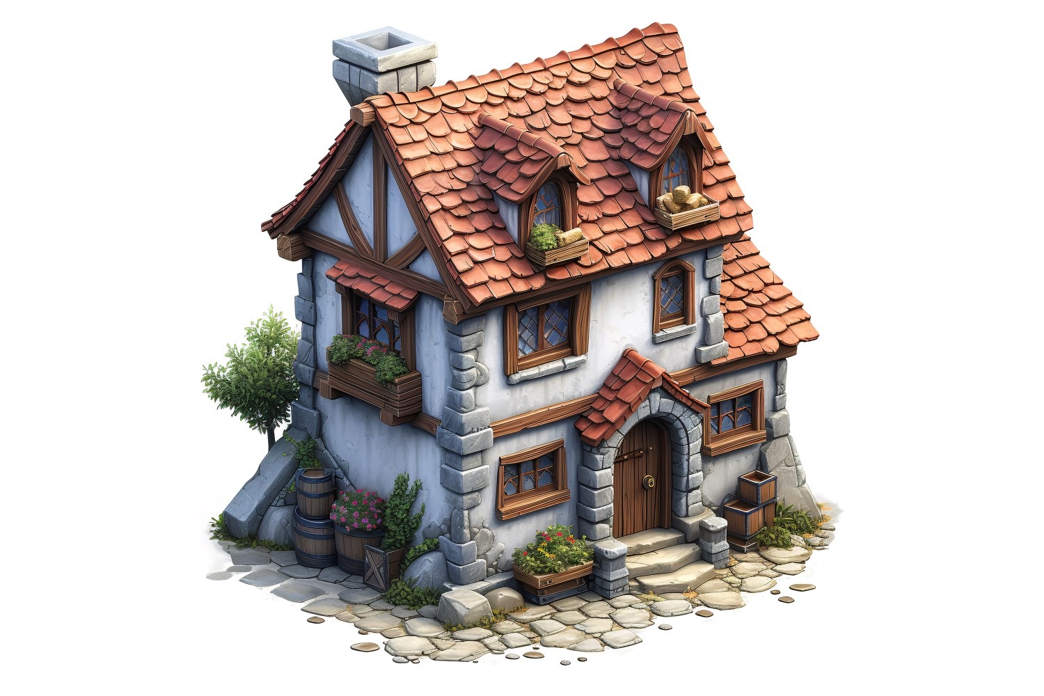 Medieval Barracks Set of Video Games Assets Sprite Sheet 3