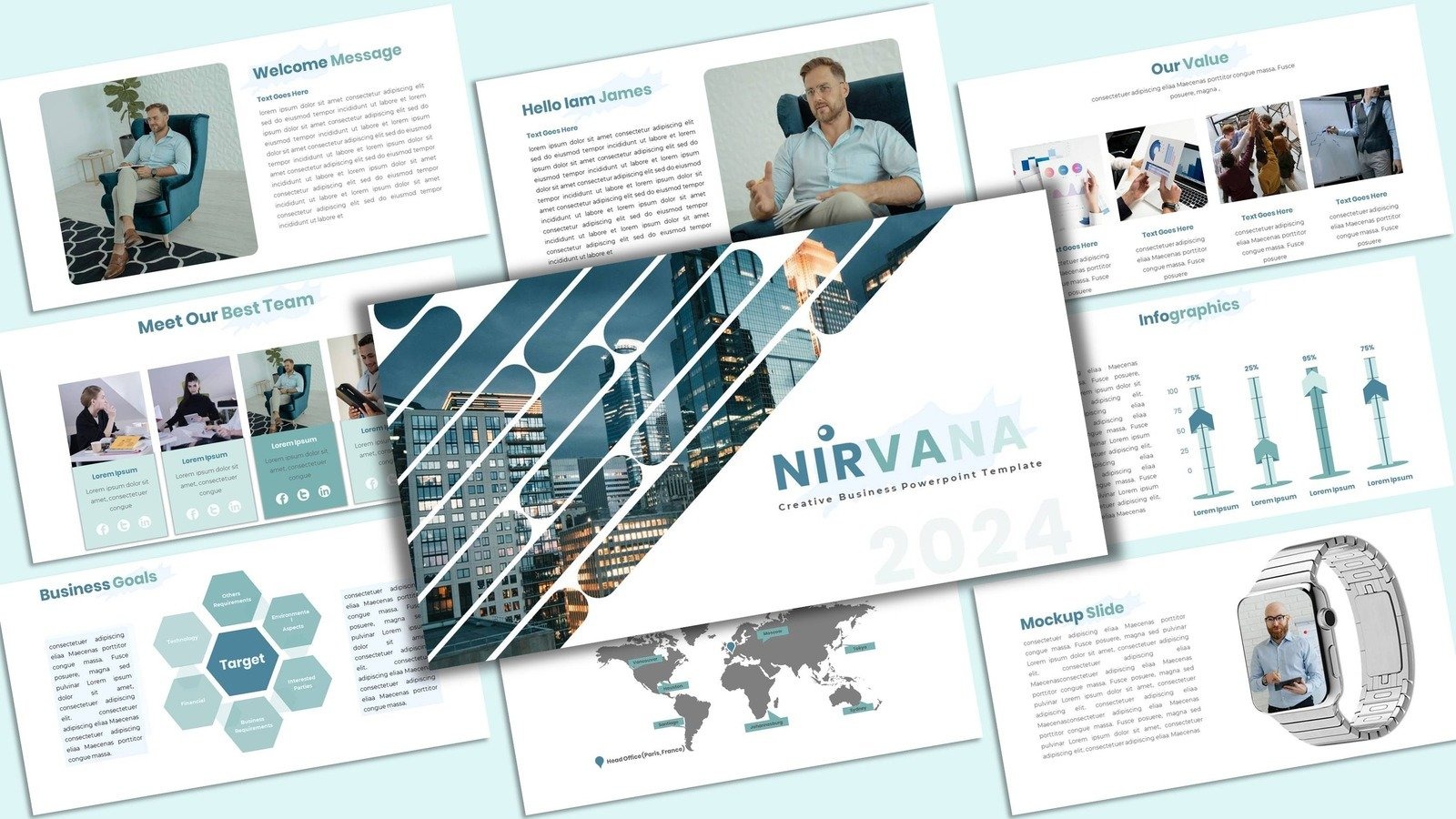 NIRVANA - PowerPoint template #421135 - TemplateMonster