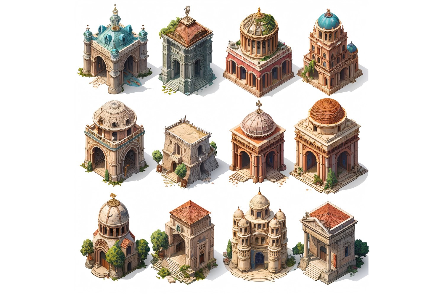 Grand Theatre Set of Video Games Assets Sprite Sheet 4