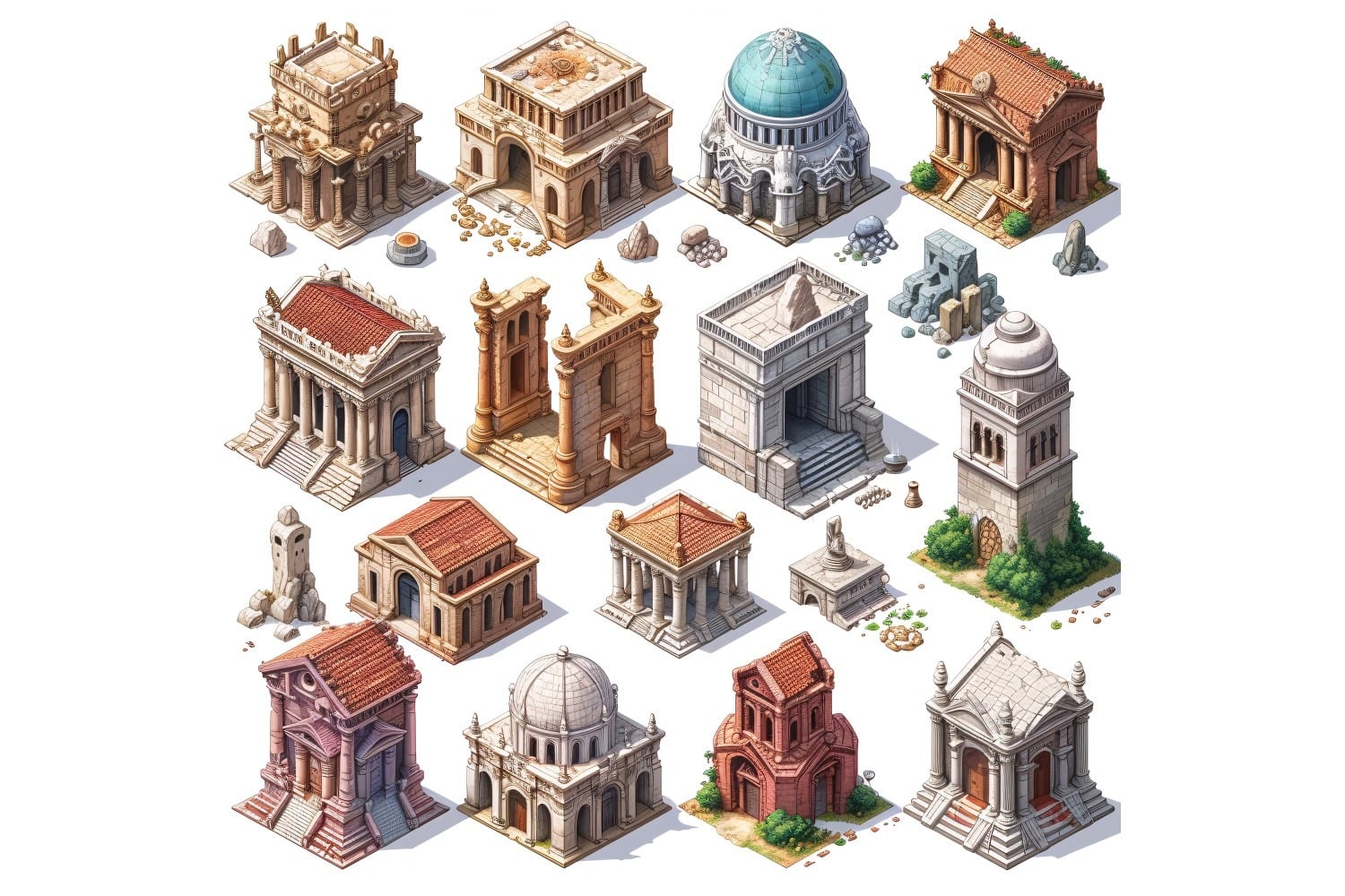 Grand Theatre Set of Video Games Assets Sprite Sheet 8