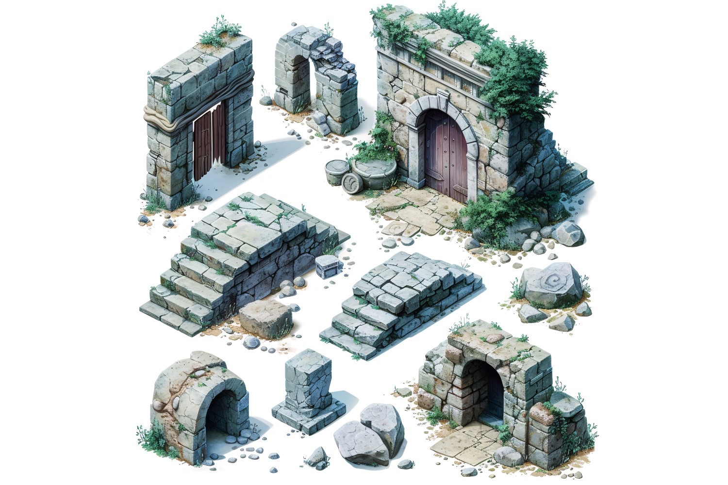 Mage towers Set of Video Games Assets Sprite Sheet 13