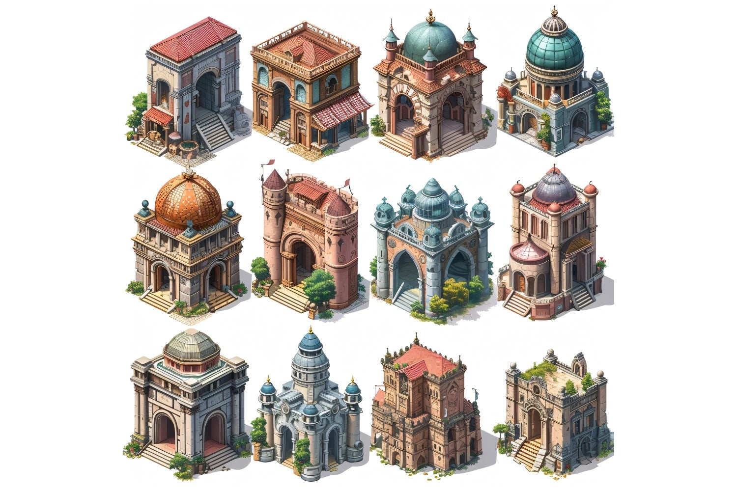 Grand theatre Set of Video Games Assets Sprite Sheet 06