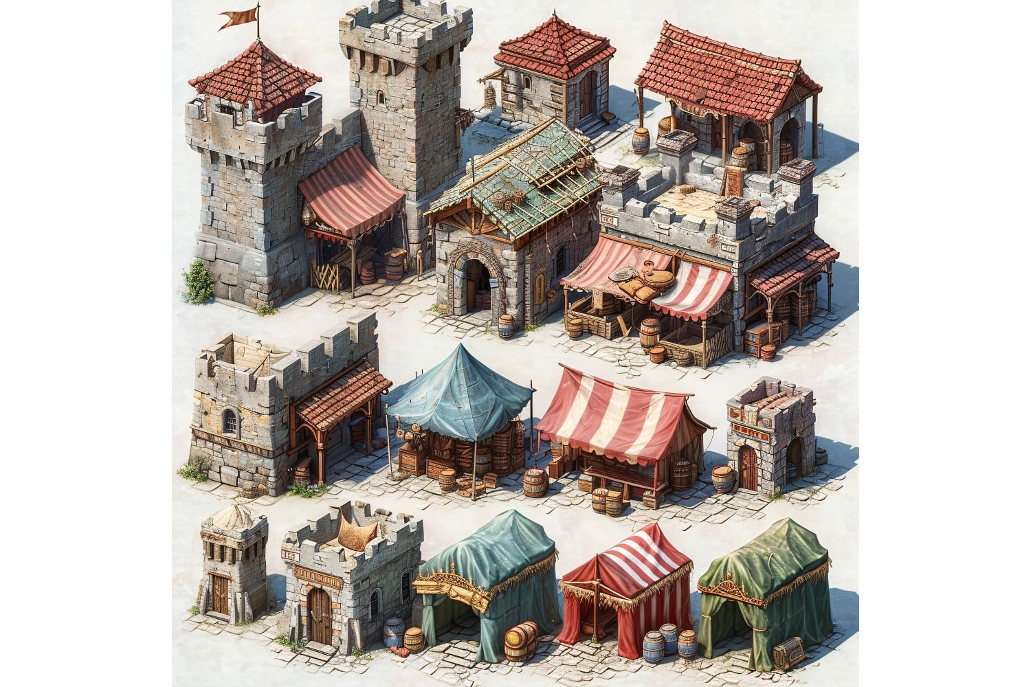 Large Marketplace Set of Video Games Assets Sprite Sheet 217