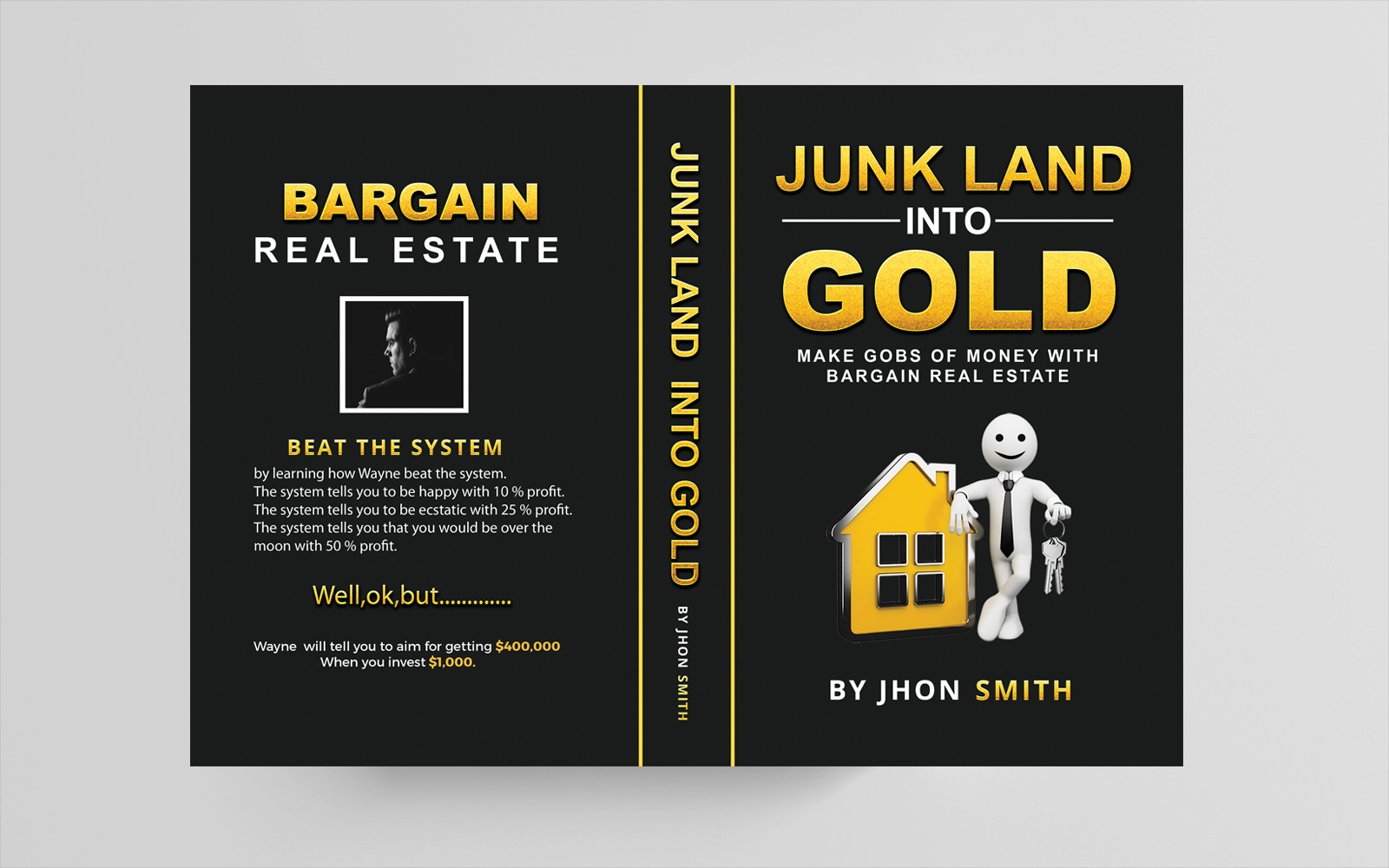 Real Estate Book Cover Template Design Book Cover Spine
